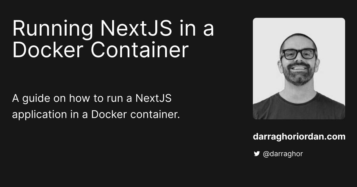 Running NextJS in a Docker Container