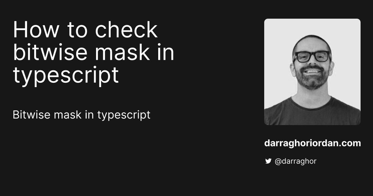 How to check bitwise mask in typescript