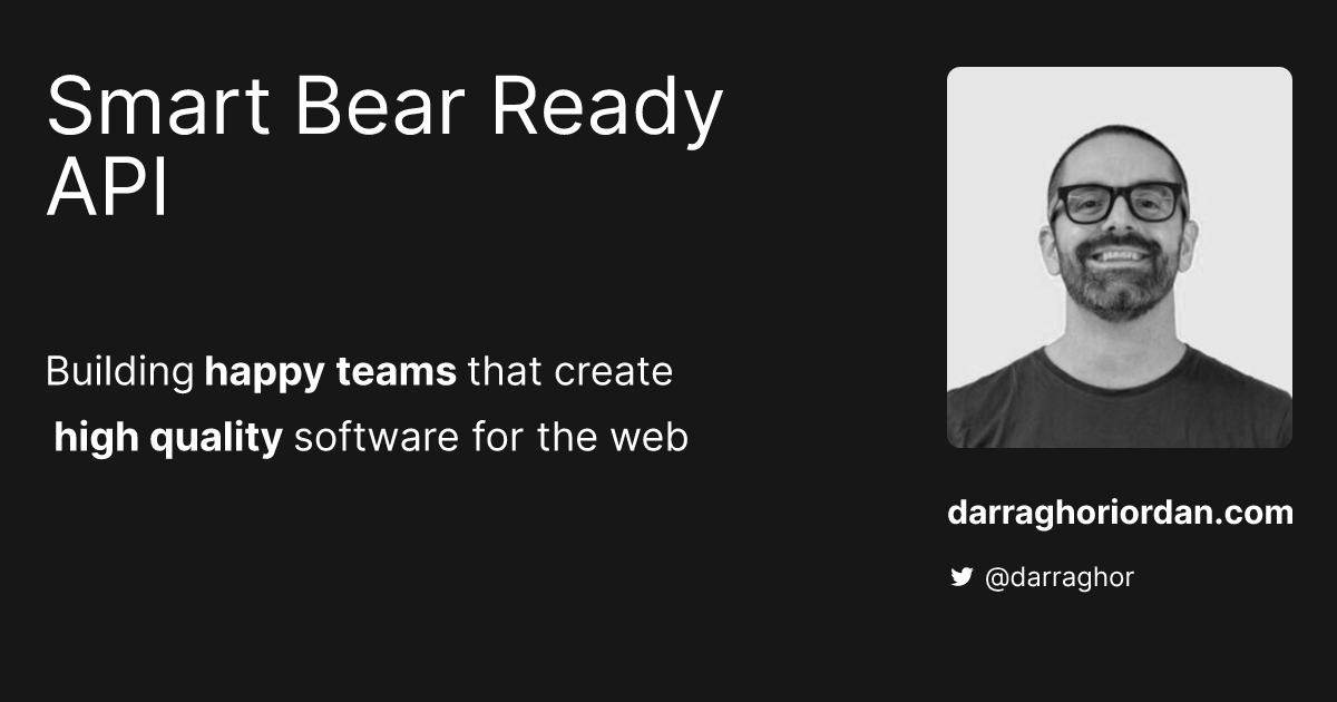 Smart Bear Ready API - Darragh ORiordan